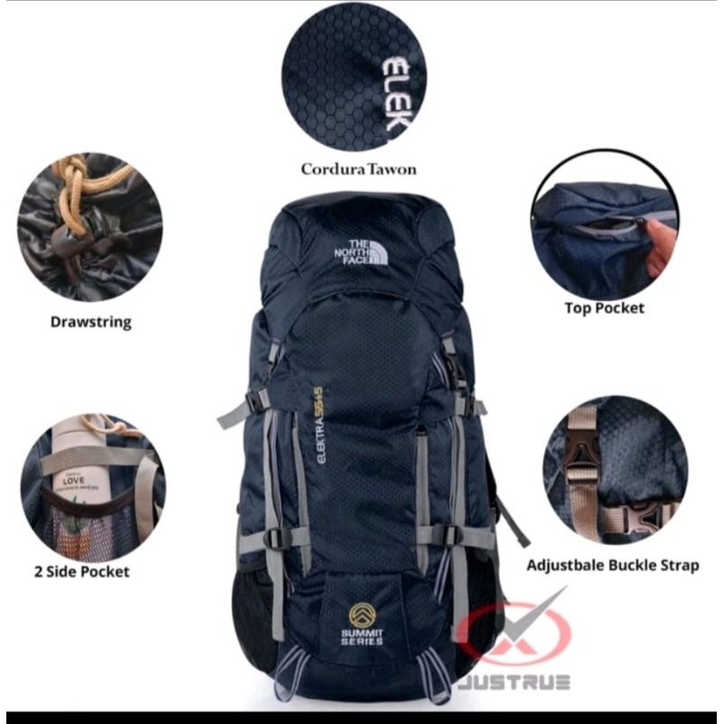 Jual Mitra clear bags Tas Keril 50 Liter Termurah Ransel Gunung Elextra 55+5L Backpack Outdoor ...