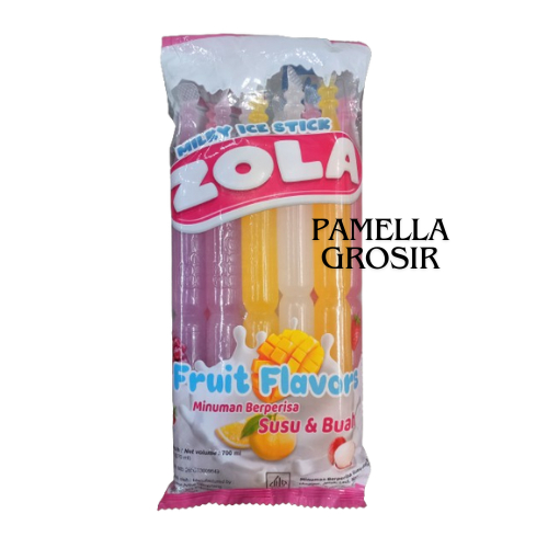 Jual ICE CREAM ZOLA MILKY ICE STICK ISI 10 PCS BERPERISA SUSU DAN BUAH ...