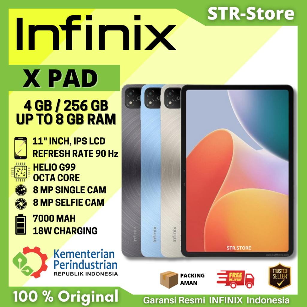Jual INFINIX X PAD 4/256 GB GARANSI RESMI INFINIX TABLET X PAD 4/256 GB ...
