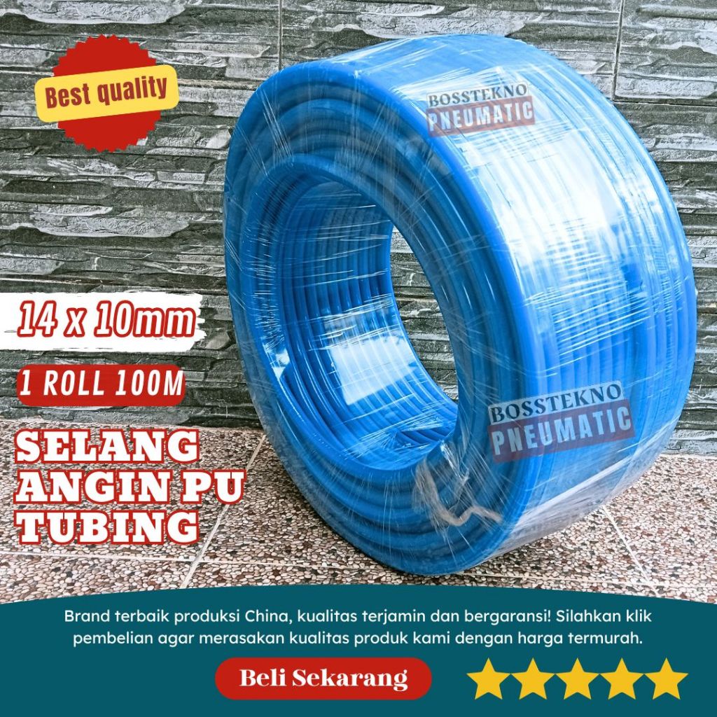 Jual 1 ROLL SELANG PU 1410 POLYTERUNE UKURAN 14mm OD 10mm PANJANG 100M ...