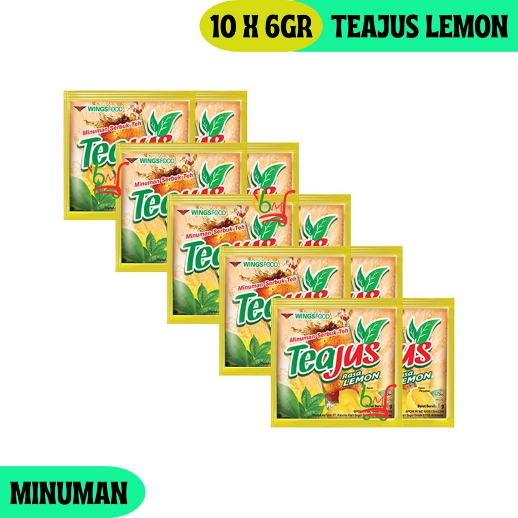 Jual Tea Jus Lemon Renceng 10 Sachet Minuman Teh Rasa Lemon | Shopee ...