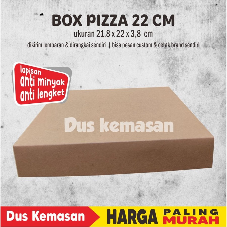 Jual BOX PIZZA 22 KRAFT LAMINASI POLOS TEBAL | Shopee Indonesia
