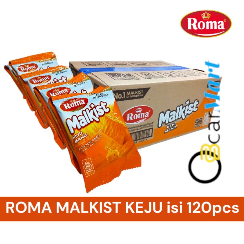 Jual [DEPO] Biskuit ROMA MALKIST KEJU MANIS 1 dus isi 120pcs | Shopee ...