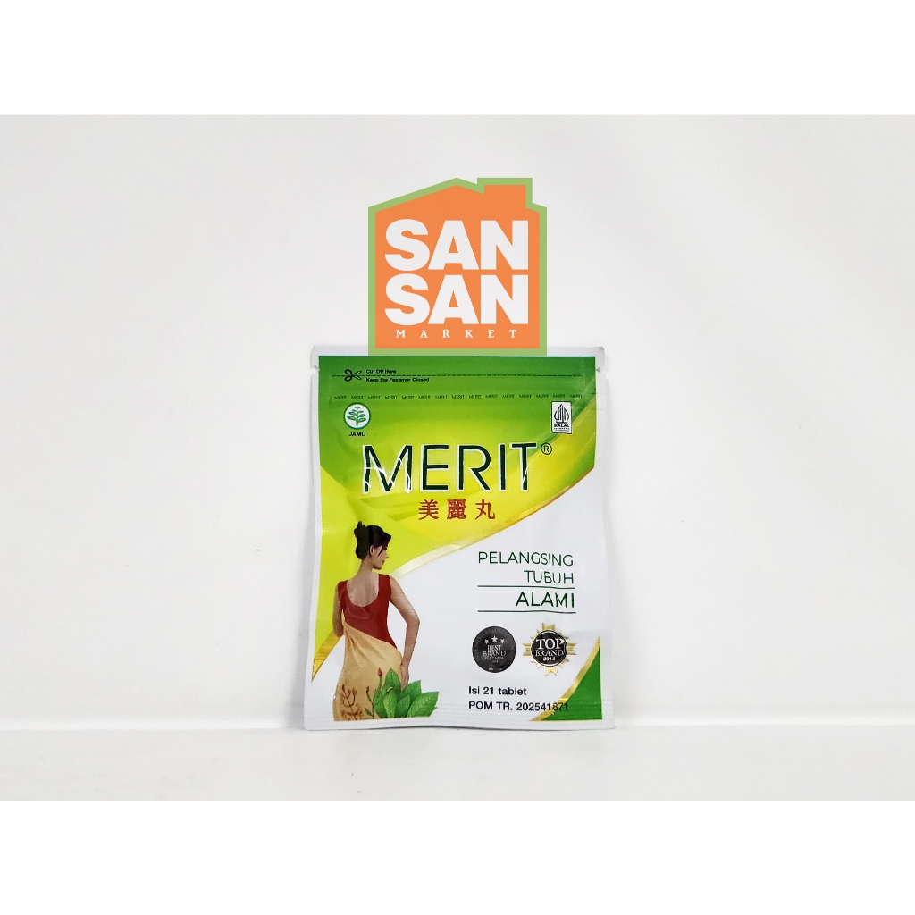 Jual Merit Sachet isi 21 tablet pelangsing tubuh alami herbal | Shopee ...