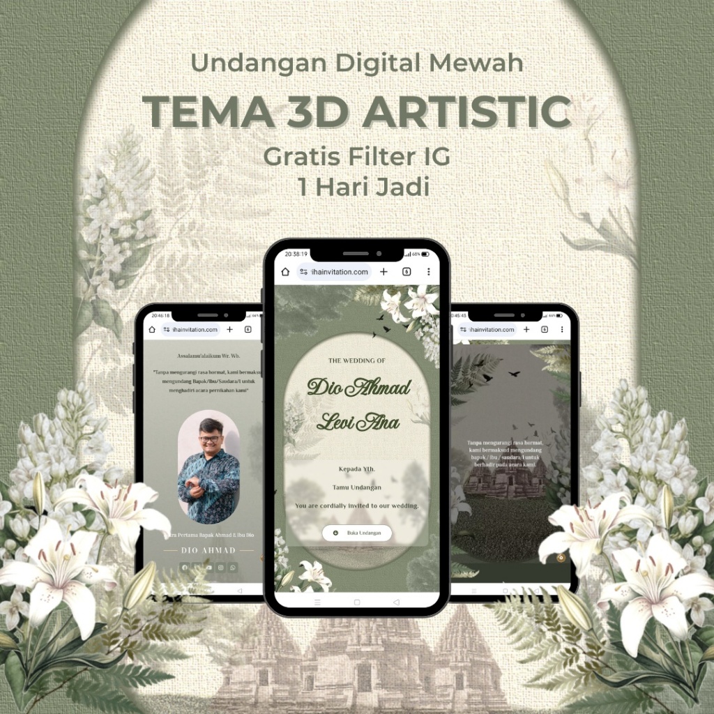 Jual Undangan Digital 3D Premium Eksklusif | Undangan Website & Online ...