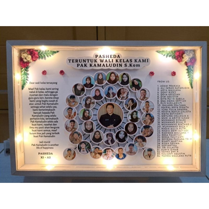 Jual Frame Akrilik Pop 3D Custom Pajangan Dinding Untuk Hari Guru ...