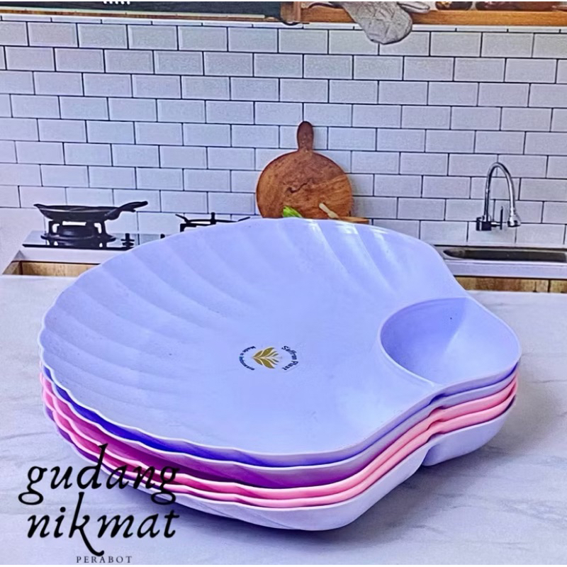 Jual Piring Kerang Plastik / Wadah Tempat Makan Piring Cangkang Kerang ...
