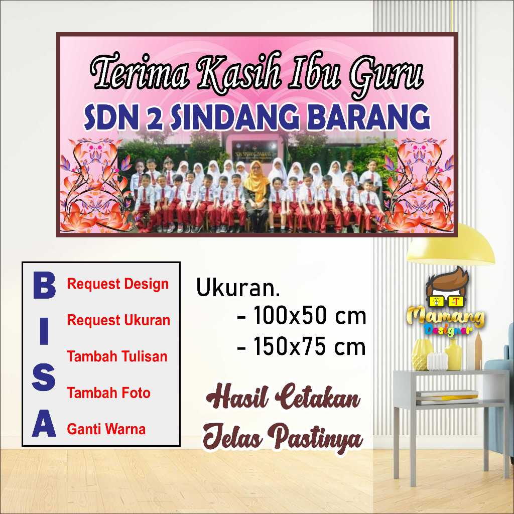 Jual Custom Spanduk MMT Banner Ucapan Terima Kasih Kepada Guru bb ...