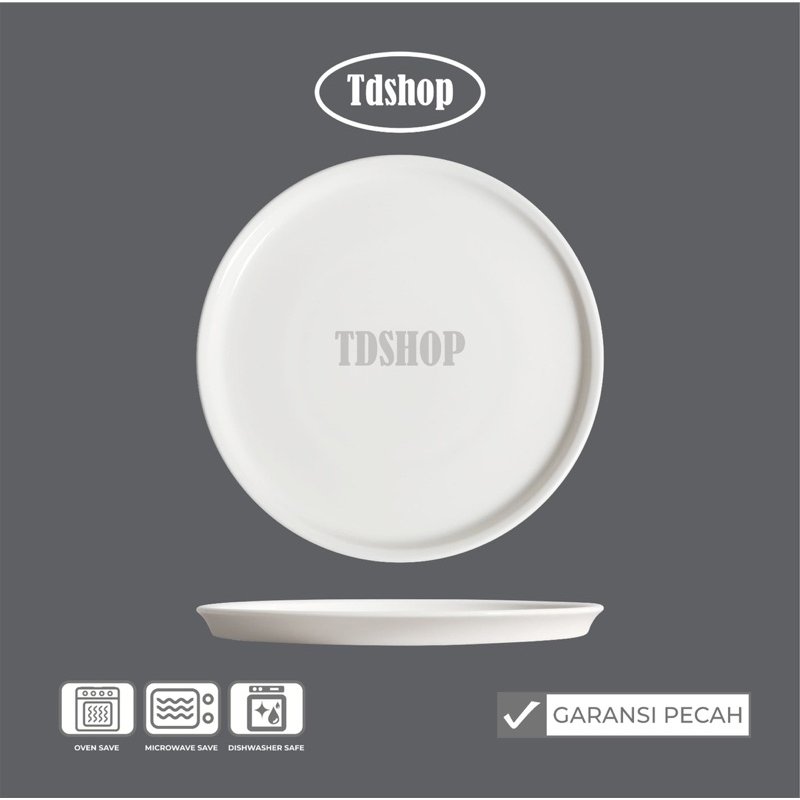 Jual TDSHOP PIRING KERAMIK PIZZA CEPER POLOS 10,5 inch | Shopee Indonesia