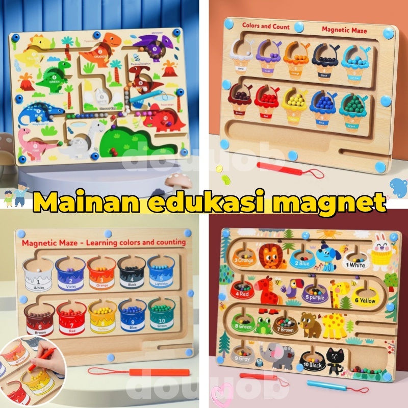 Jual Mainan Edukasi Papan Magnetik Berhitung Magnetic mazes game Mainan ...