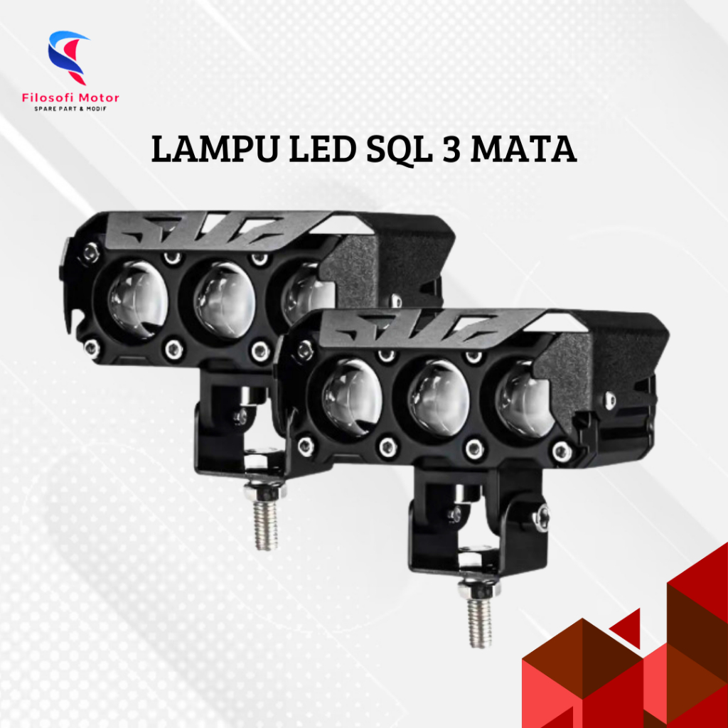 Jual Lampu Tembak LED Laser/Lampu Sorot Laser Q9 3 Mata 2 Warna/HI LOW ...