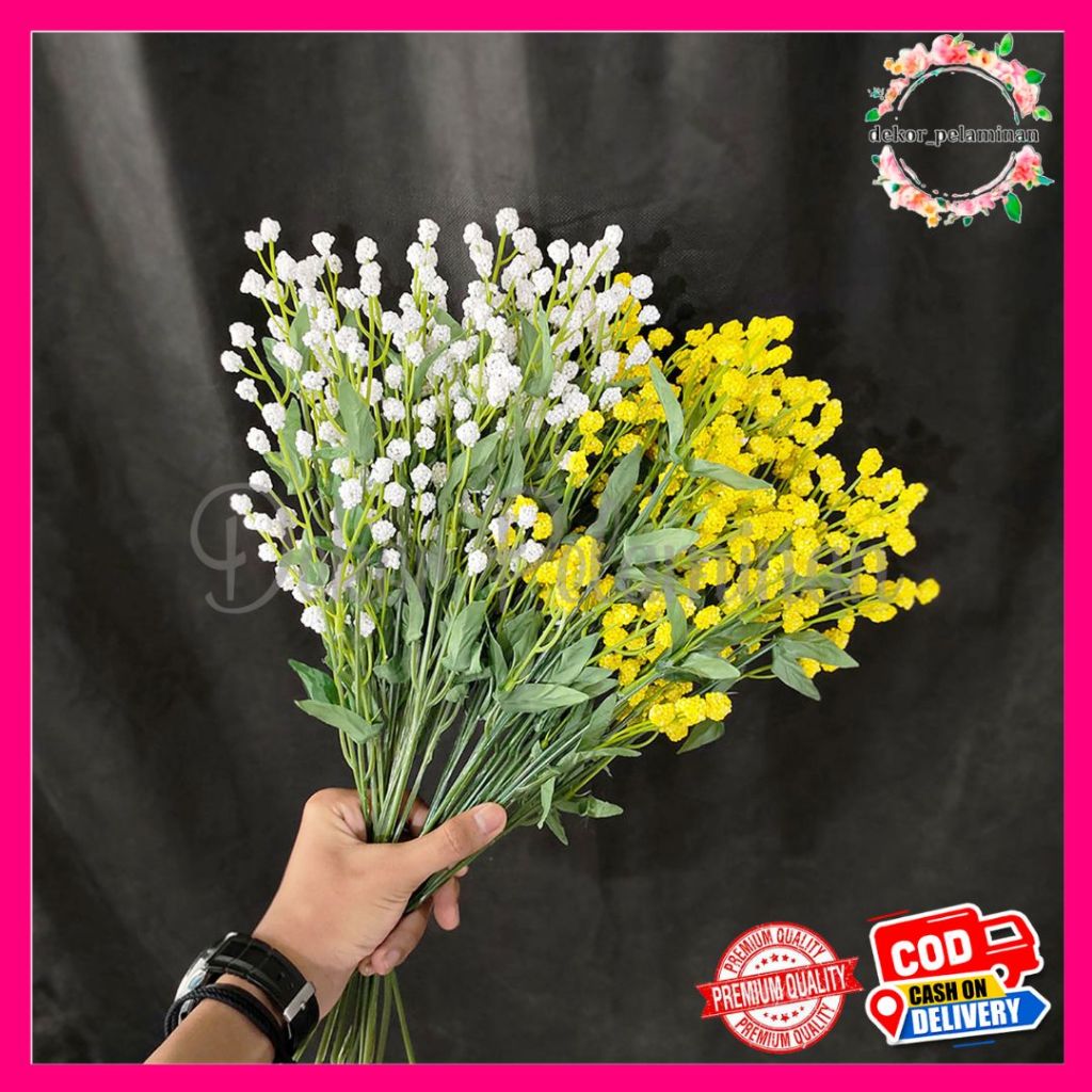 Jual [1Lusin] Bunga Gypso Gabus Baby Breath Rangkaian Hiasan Murah ...