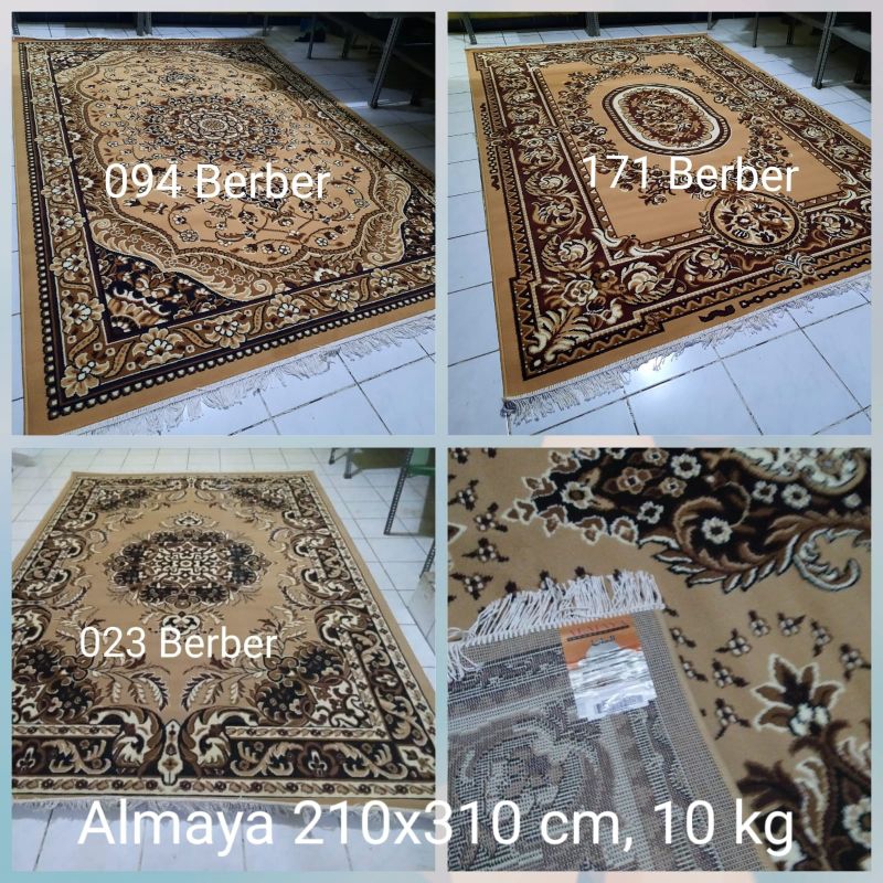 Jual Karpet Permadani Besar Jumbo Almaya Shafira Cream Coklat Berber ...