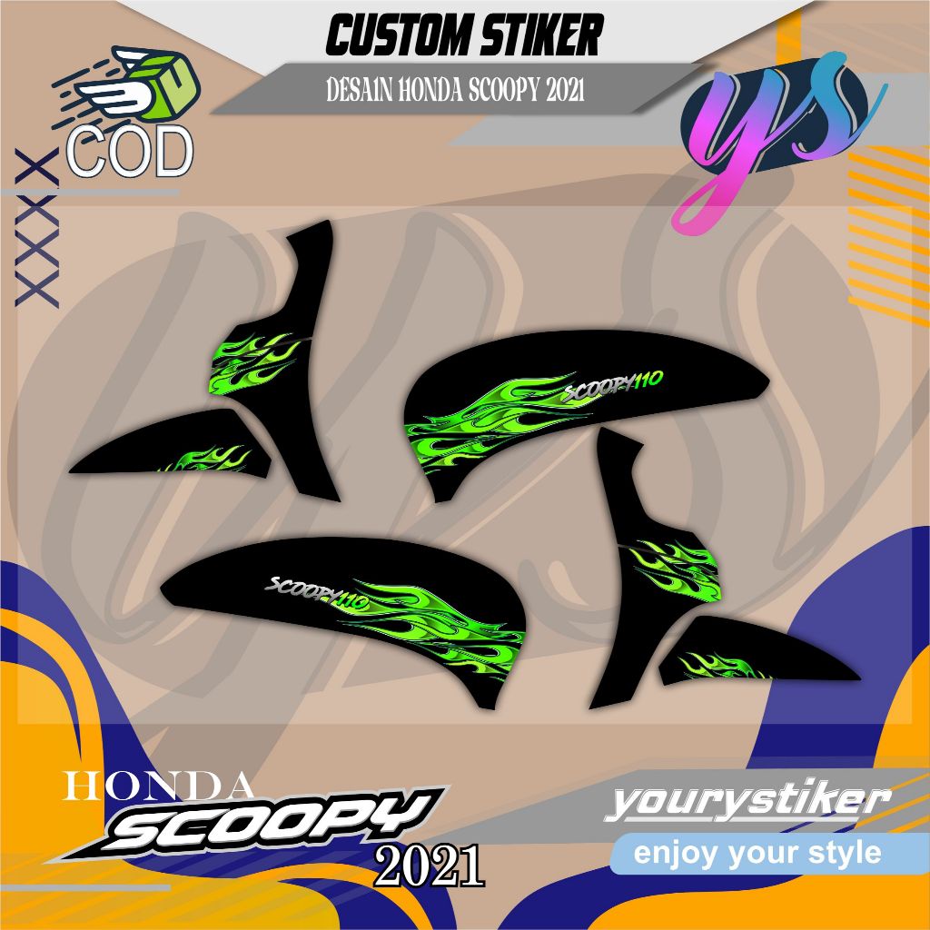 Jual STRIPPING SIMPEL HONDA SCOOPY 2021 API LIVERY SS R SUDAH DI ...