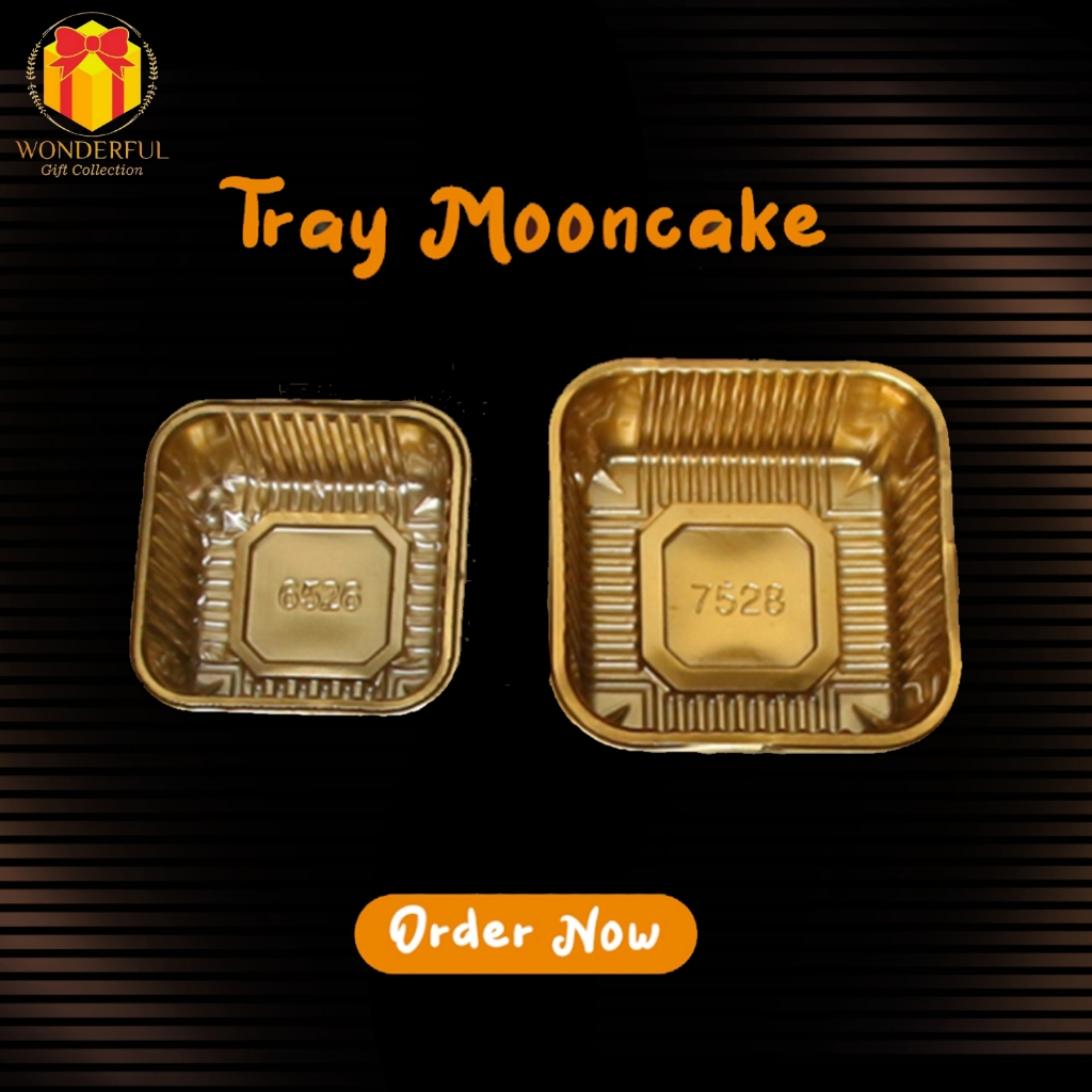 Jual [100pc] Mika Mochi Tray Mooncake Kue Bulan Gold Bening 50-80gr 7528 / 6526 MC-TRAY2 ...