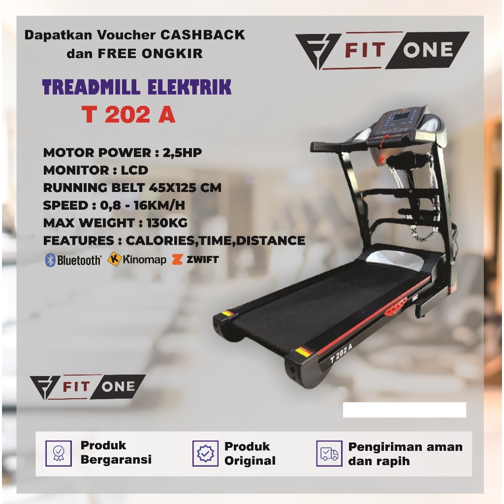 Jual Alat Treadmill Lari Fitone Treadmill Rumahan T202A | Shopee Indonesia