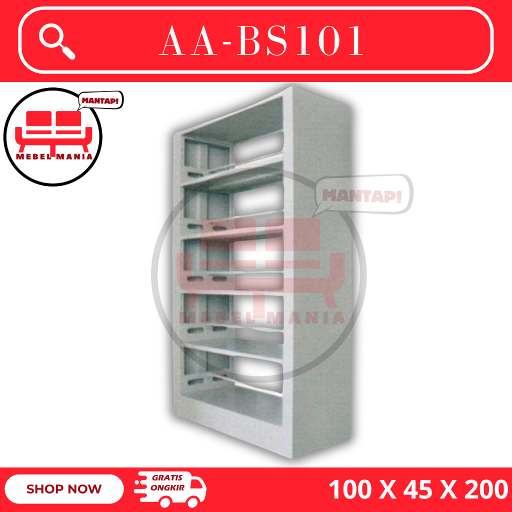 Jual Rak perpustakaan Besi - Rak Buku Besi - Rak Buku Besi lebar 100 ...