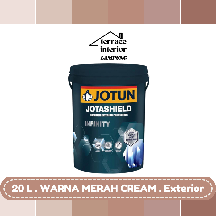 Jual Cat Tembok Jotashield Infinity Exterior Jotun warna Merah Cream 20 ...