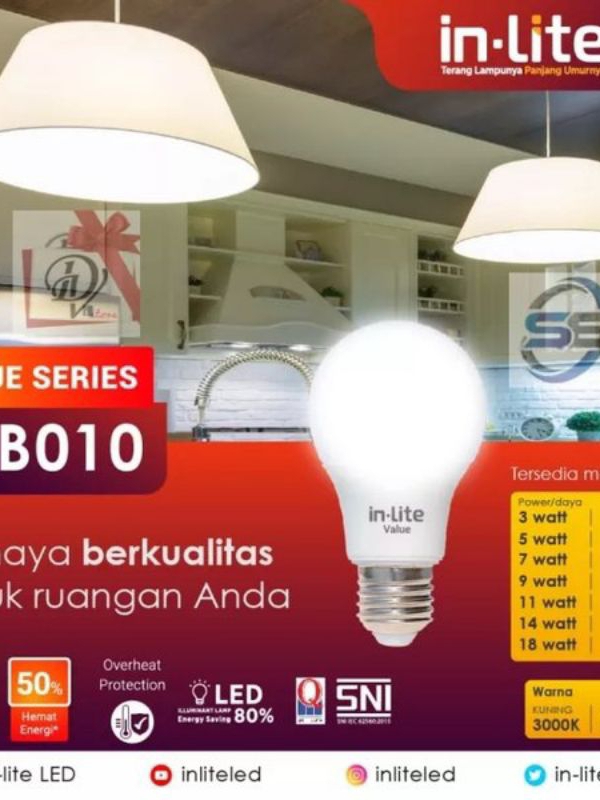 Jual INLITE BOHLAM LAMPU LED BULB BOHLAM INLITE INB010 3W-18W | Shopee Indonesia