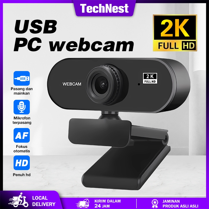 Jual Webcam Laptop 1080P/2K Full HD USB Kamera PC 4K Full HD With Mic ...