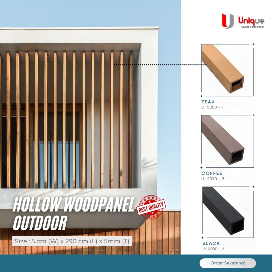 Jual Panel Kisi Partisi WPC Hollow / Pembatas Ruangan / Penyekat Ruang Tamu | Shopee Indonesia