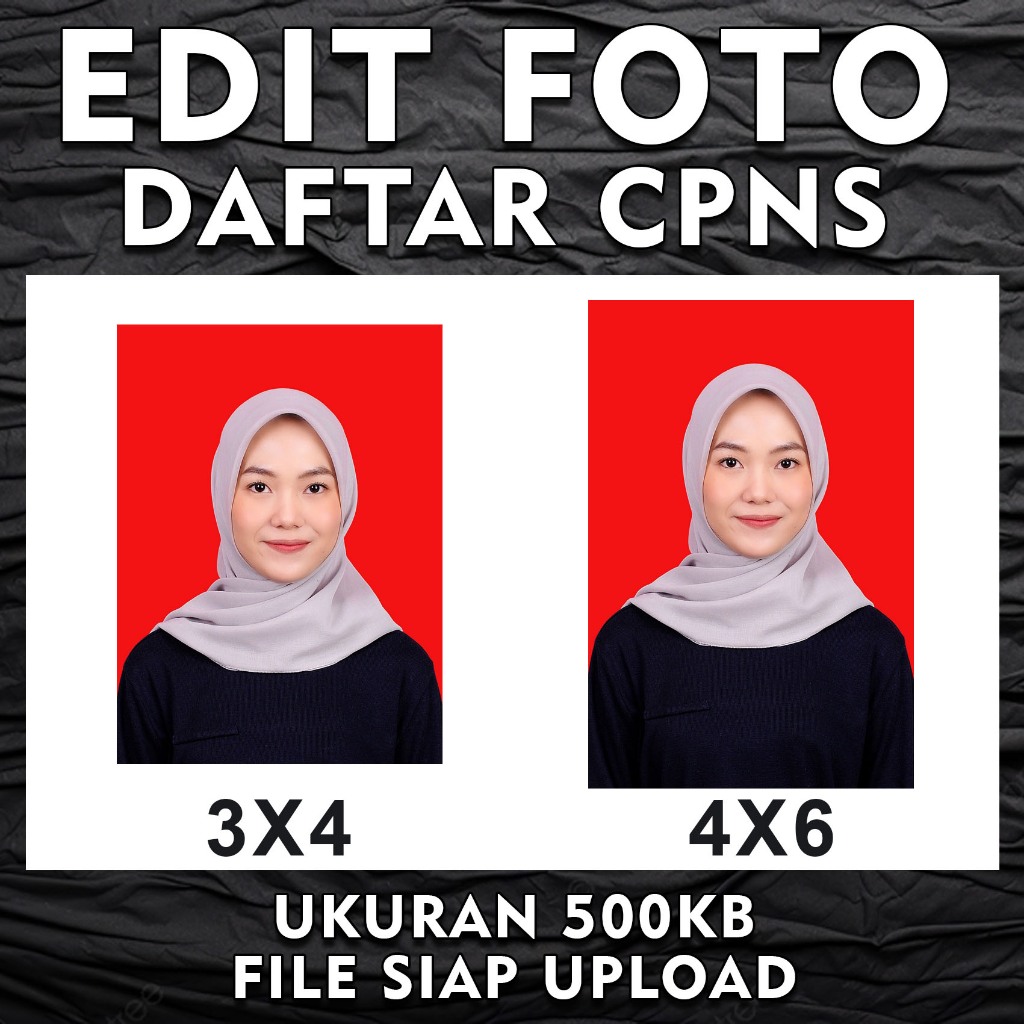 Jual edit foto cpns / pas foto cpns / edit pas foto / edit background ...