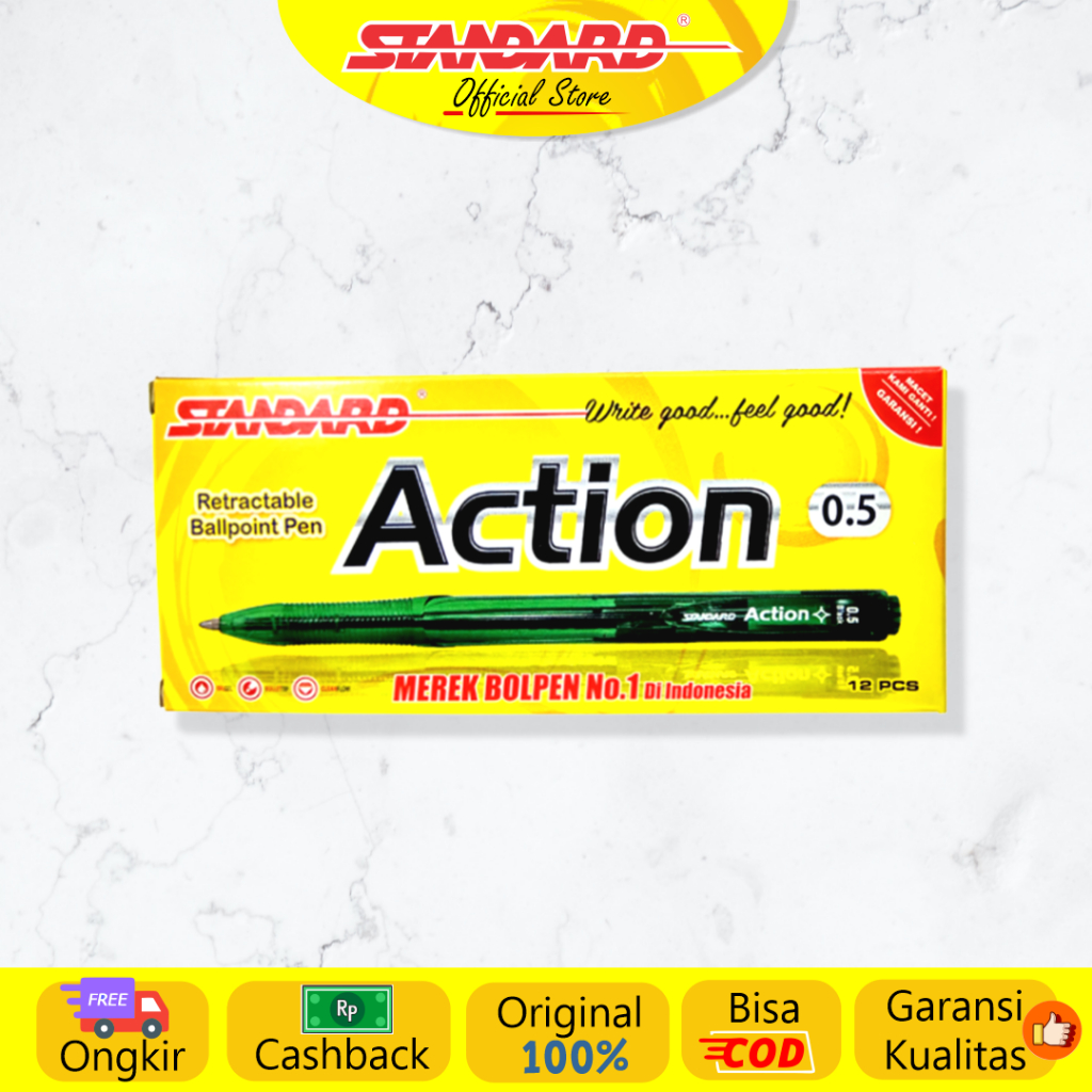 Jual Standard - Pulpen Action 0.5 ( Alat Tulis / Pen / Ballpoint / Pena ...
