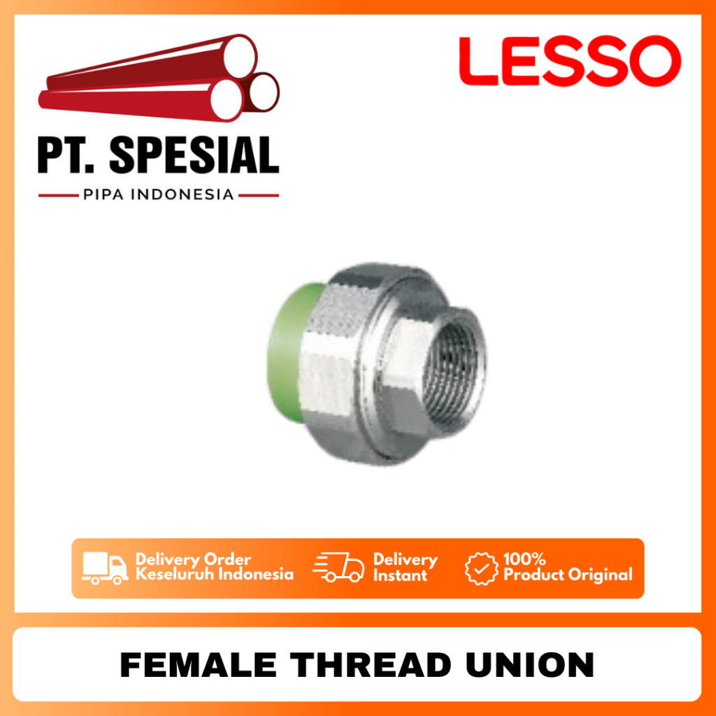 Jual Water Mur Moor Drat Dalam PPR Lesso / Female Thread Union Lesso ...