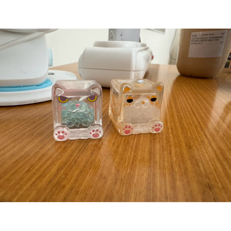 Jual choco teddy square cat selected kacang bean figur (bisa req bor ...