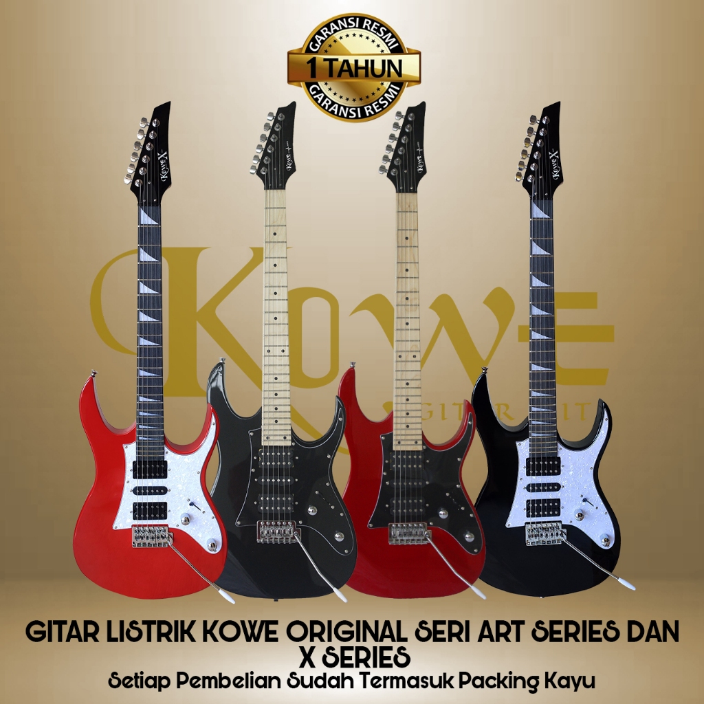 Jual Gitar Elektrik Merk Kowe Art Series Motif free AMPLI dan Packing ...
