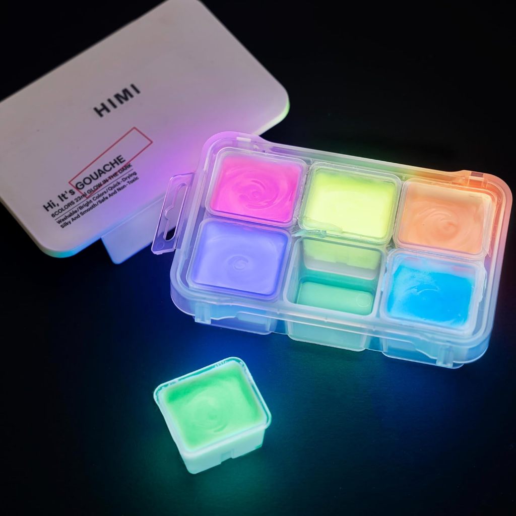 Jual Himi Gouache Set Glow in The Dark 6 x 23ml / Cat Gouache | Shopee ...