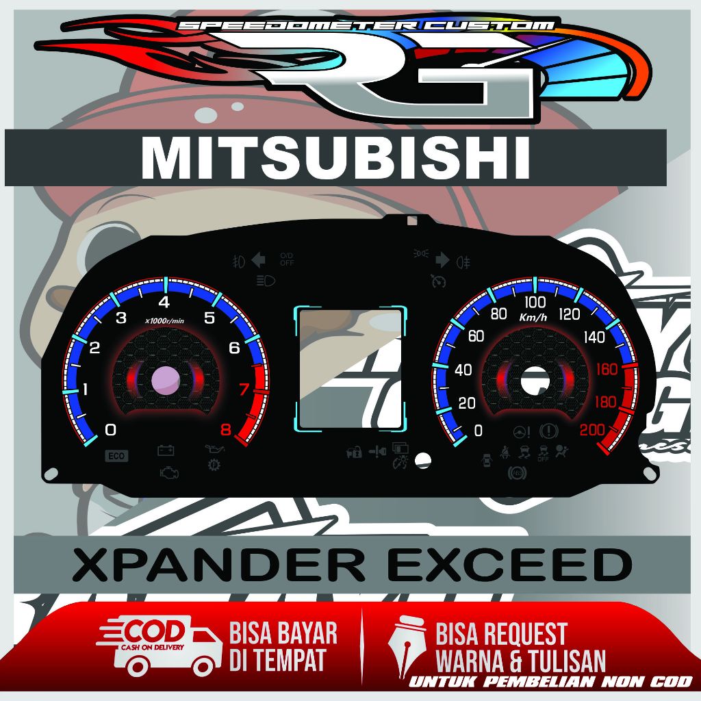 Jual PAPAN SPEEDOMETER CUSTOM MITSUBISHI XPANDER EXCEED | Shopee Indonesia