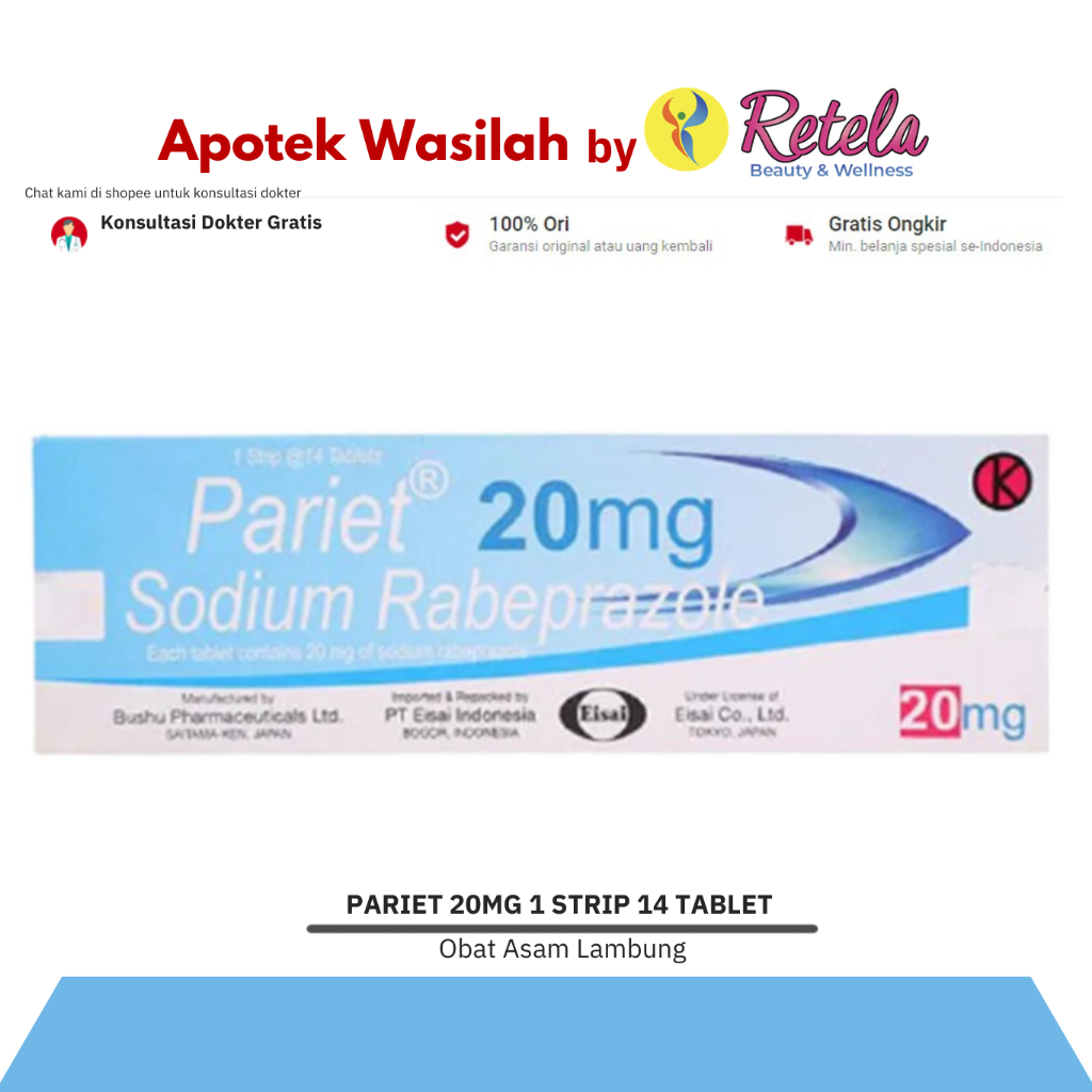 Jual PARIET 20MG 1 STRIP 14 TABLET | Shopee Indonesia