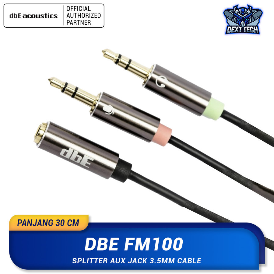 Jual dbE FM100 Cable Splitter female single jack 3.5mm to male dual jack 3.5mm | Shopee Indonesia