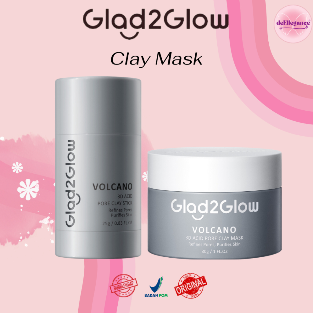 Jual [Siap Kirim] - Glad2glow Volcano Clay Mask Stick Jar 30g 25g ...