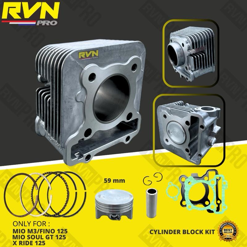 Jual BLOK SEHER BORING BORINGAN PAKET BOREUP BORE UP MIO M3 FINO 125 MIO SOUL GT XRIDE 125 54 54 ...