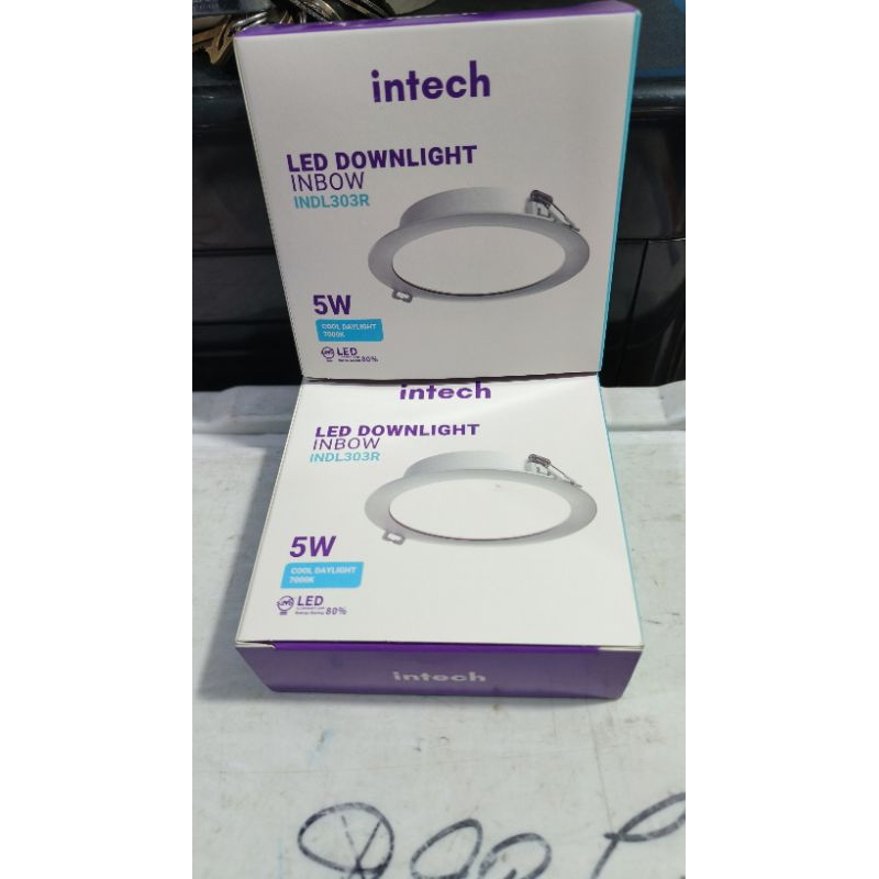 Jual Intech LED panel / Downlight LED Merk In-Tech 5 Watt Type INDL303 ...