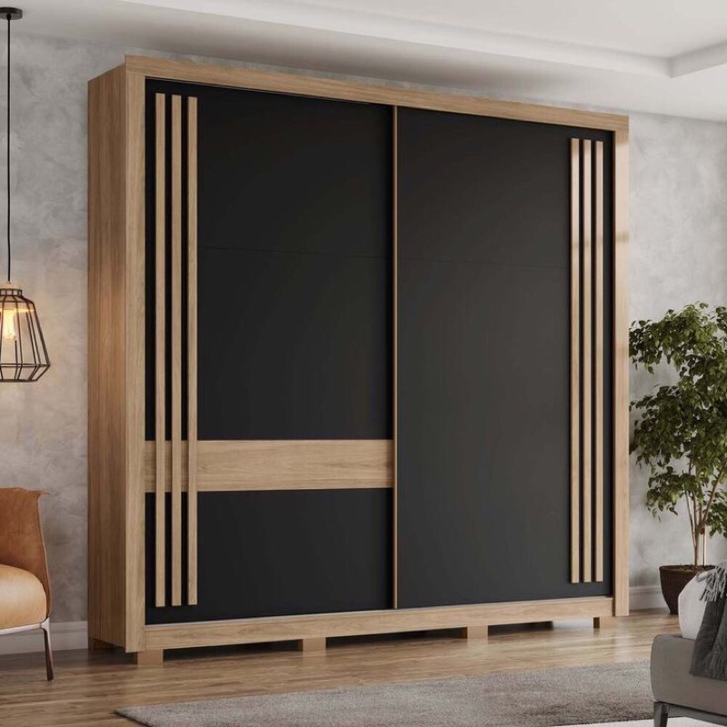 Jual Lemari Pakaian Sliding 2 Pintu Lemari Pakaian Minimalis Modern