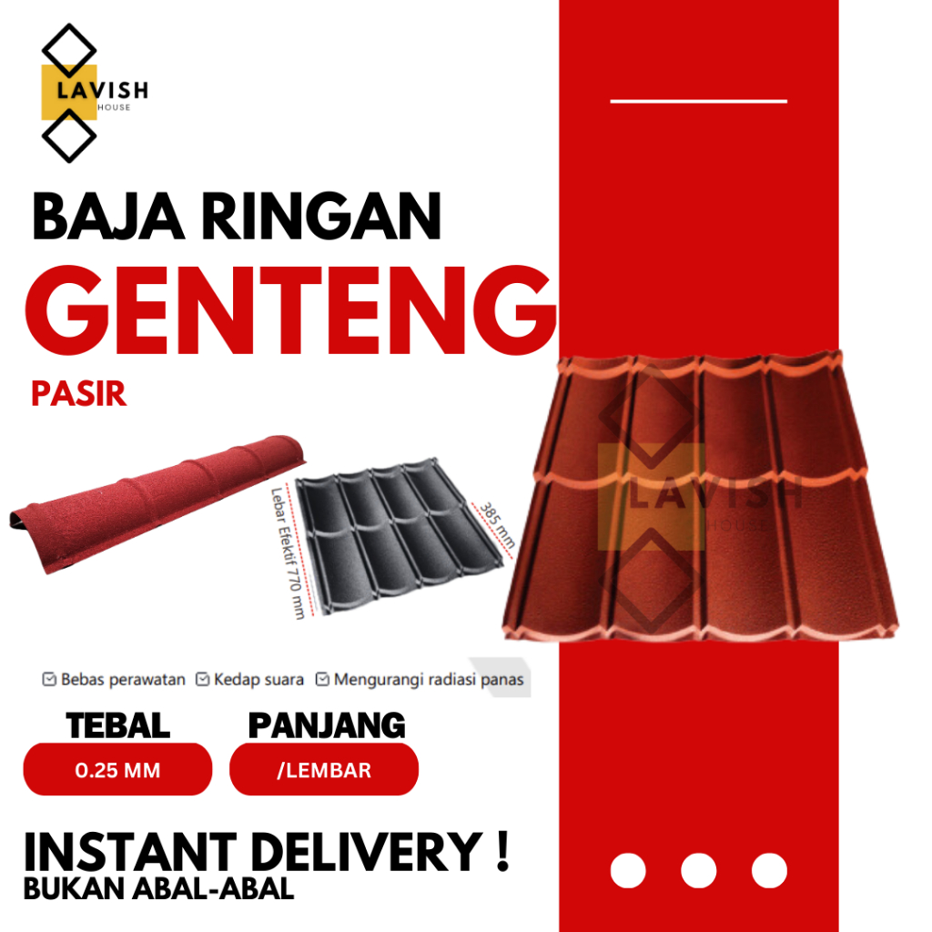 Jual Genteng Atap Metal Pasir 80 x 80 cm GENTENG PASIR ATAP PASIR ...