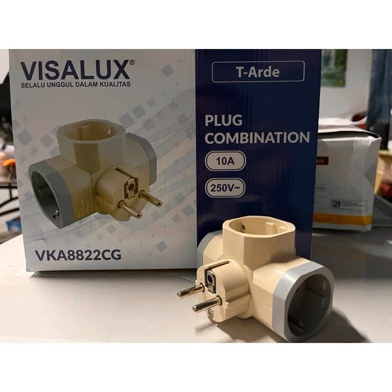 Jual Visalux Steker Arde T Kombinasi Colokan 3 Lubang SNI | Shopee ...