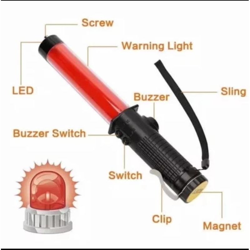 Jual Senter Lampu Lalu Lintas / Senter Lalin Sirine Dan Magnet ATN LS ...