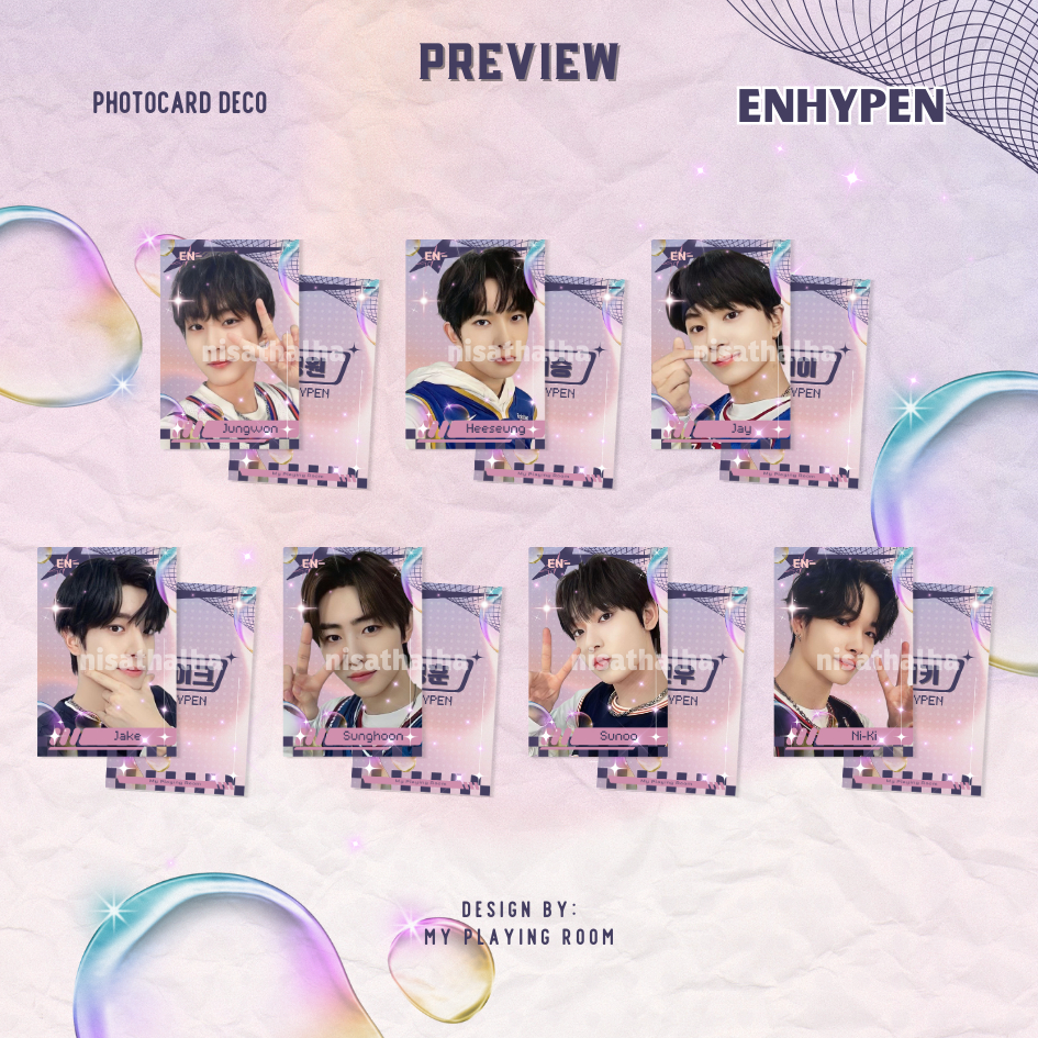 Jual [MPR] ENHYPEN Photocard & ID Card Deco (Unofficial/Fanmade) by My ...