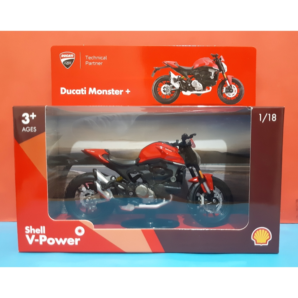 Jual Maisto X SHELL Ducati Monster + (Segel) | Shopee Indonesia