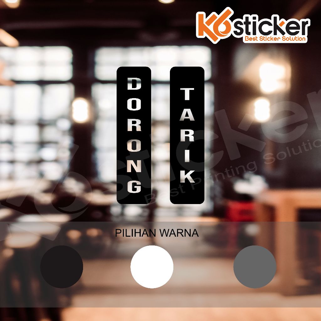 Jual Stiker Pintu Dorong Tarik Persegi Stiker Kaca Cafe Resto Kafe ...
