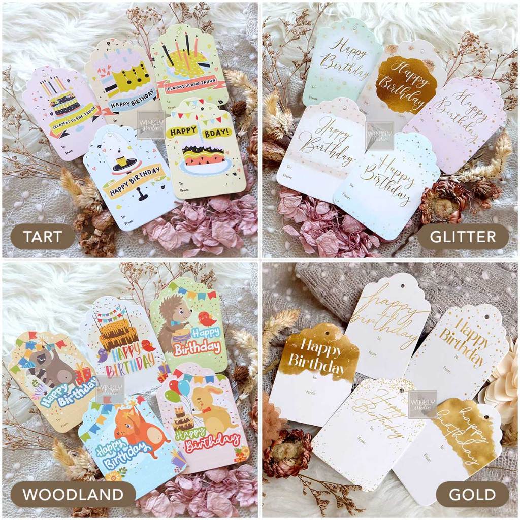 Jual Hang Tag Birthday HBD Hangtag Happy Birthday Mini Kartu Ulang ...
