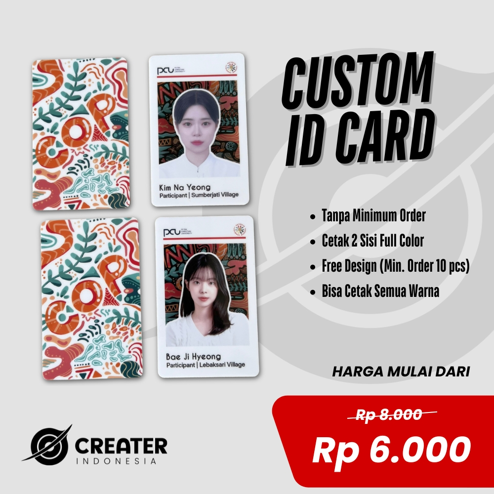 Jual ID card custom cetak 2 sisi (UV / Standard) | Shopee Indonesia