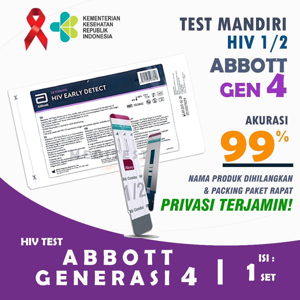 Jual Alat Test HIV Generasi 4 Abbott Bioline | Kemenkes Original ...