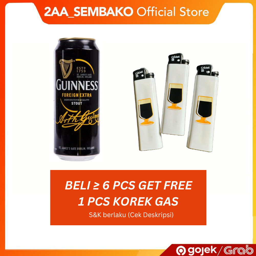 Jual PROMO Beer Guinness Foreign Extra Stout Guinness 500ml bir hitam ...