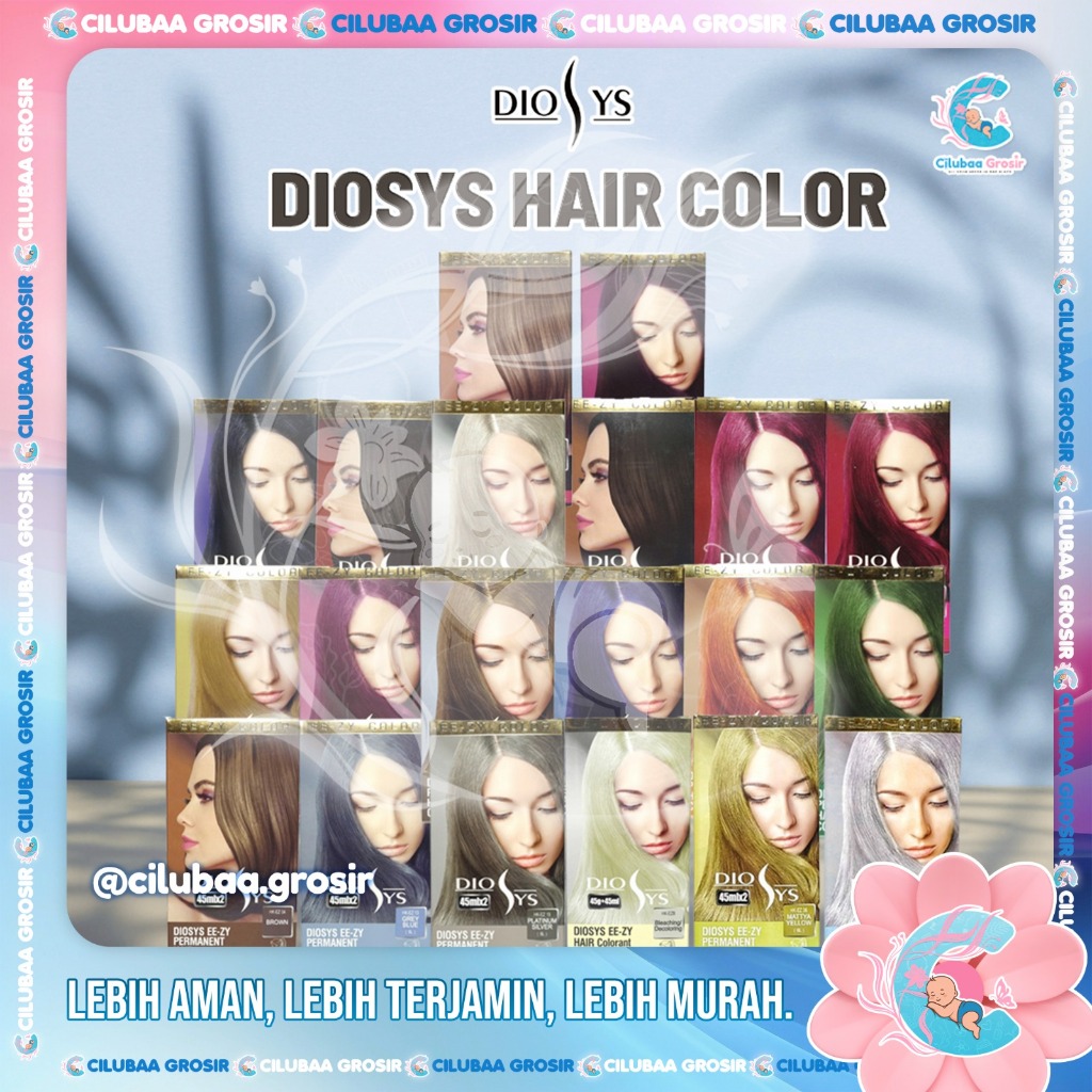 Jual DIOSYS HAIR COLOR EE-ZY PERMANENT 45mL || Hair Color || Pewarna ...