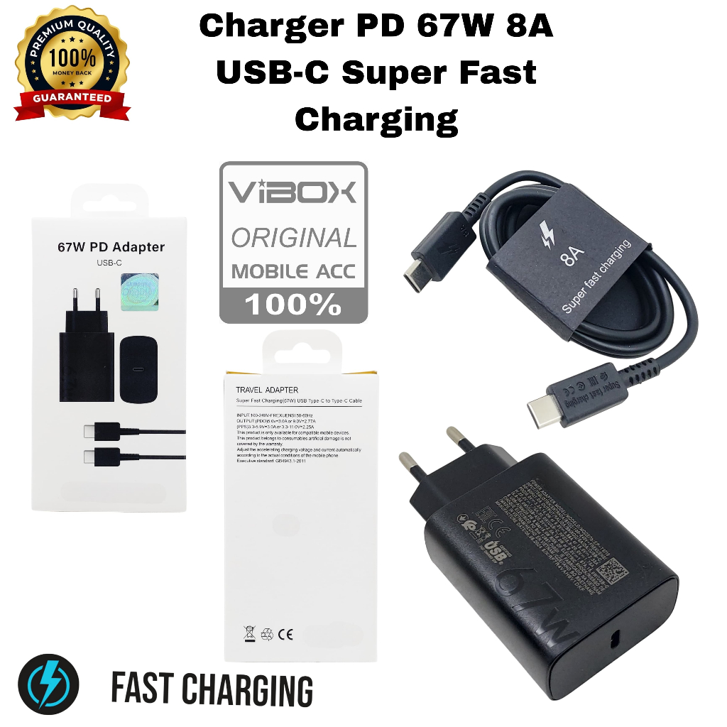Jual Charger Sam PD 67W Usb C Set + Kabel C To C 8A 1M Super Fast Charging GROSIR BY.SULTAN ROXY ...